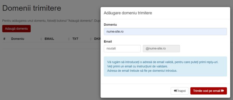 Validarea și autentificarea domeniului de trimitere campanii de mail ...